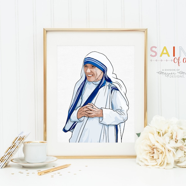 Mother Teresa Print - Etsy