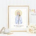Catholic Saints With Quotes Poster Print. Saint Pattern Wall Art. First ...