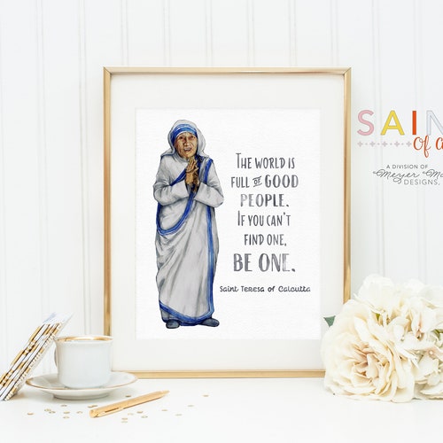 St. Mother Teresa of Calcutta B Art Print Catholic Patron - Etsy