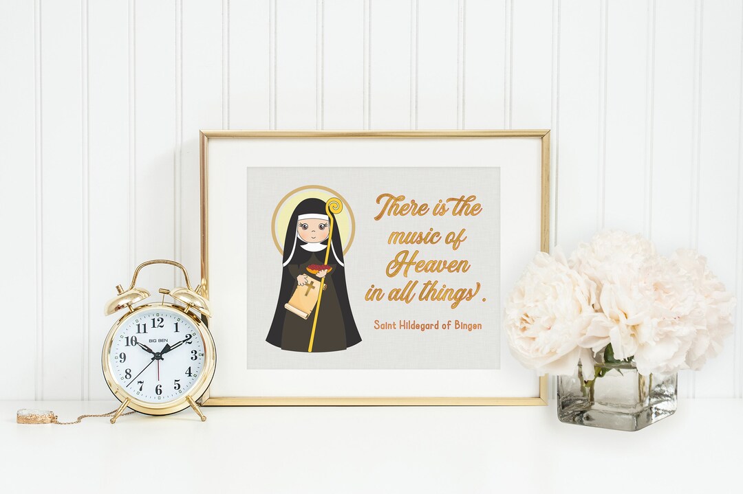Saint Hildegard of Bingen Poster Print. St. Hildegard Wall Art. First ...
