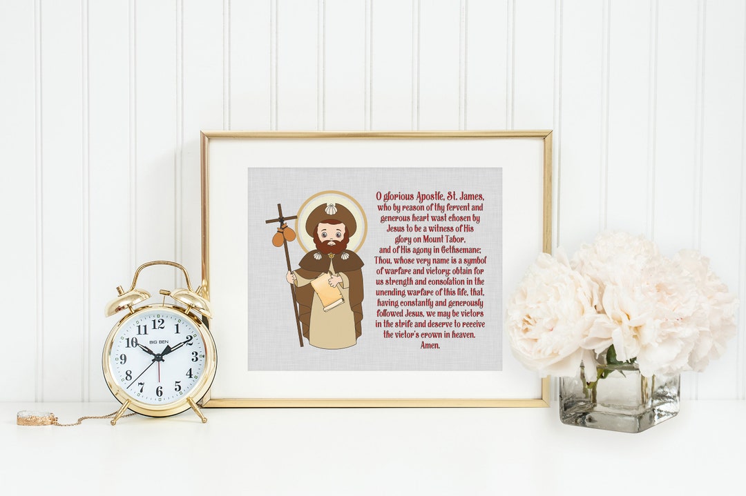 Saint James Poster Print. Saint James Wall Art. First Communion. Kids ...