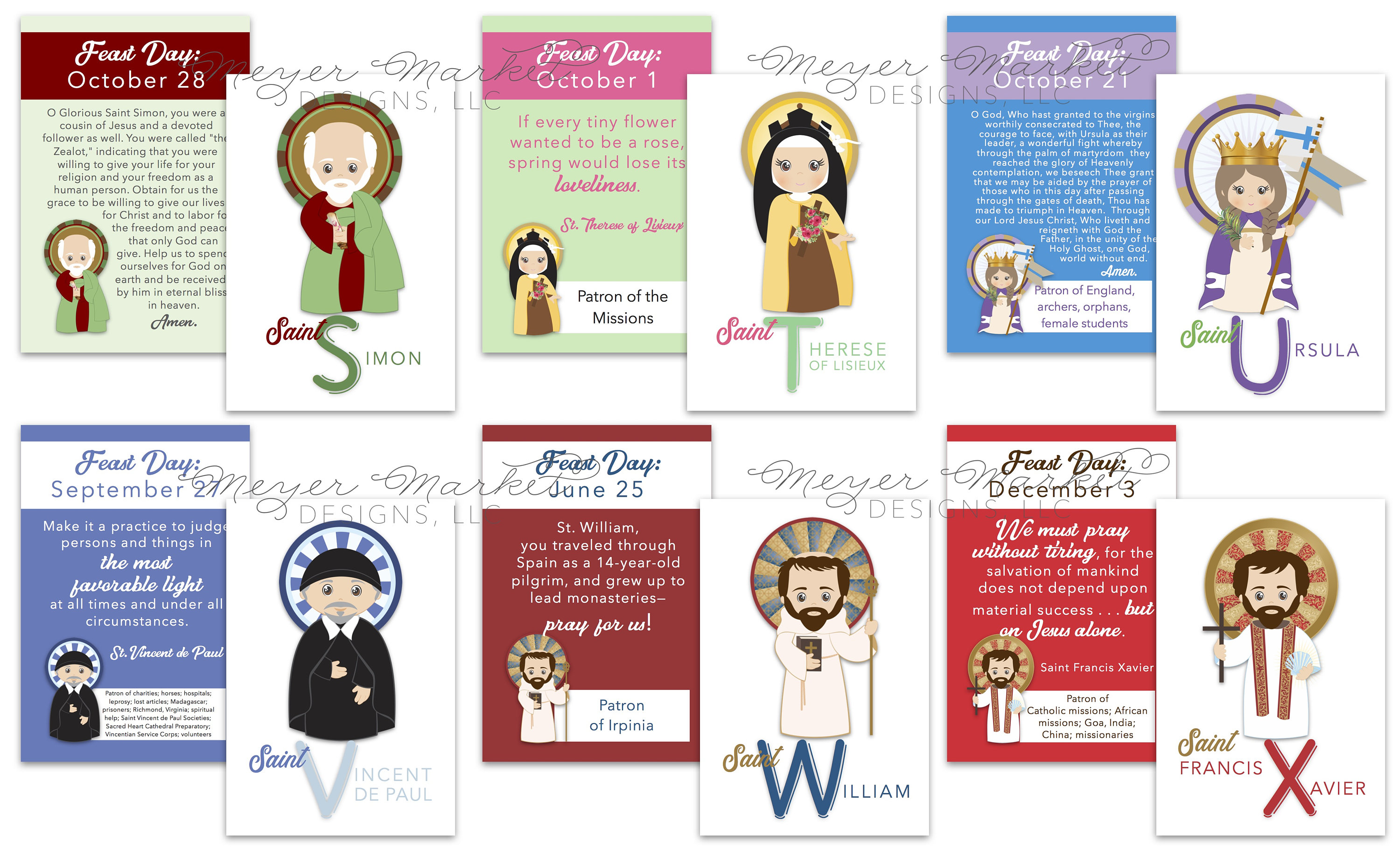 A to Z Saint Cards. Set of 26 A to Z Kids Saint Cards. First - Etsy