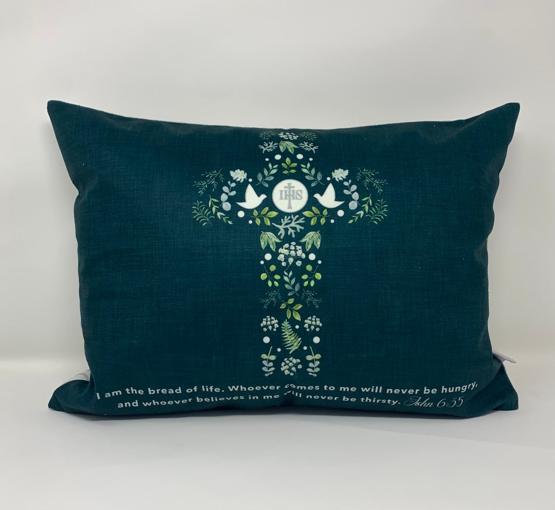 John 6:35 Pillow. I Am the Bread of Life Pillow. First Communion Pillow ...