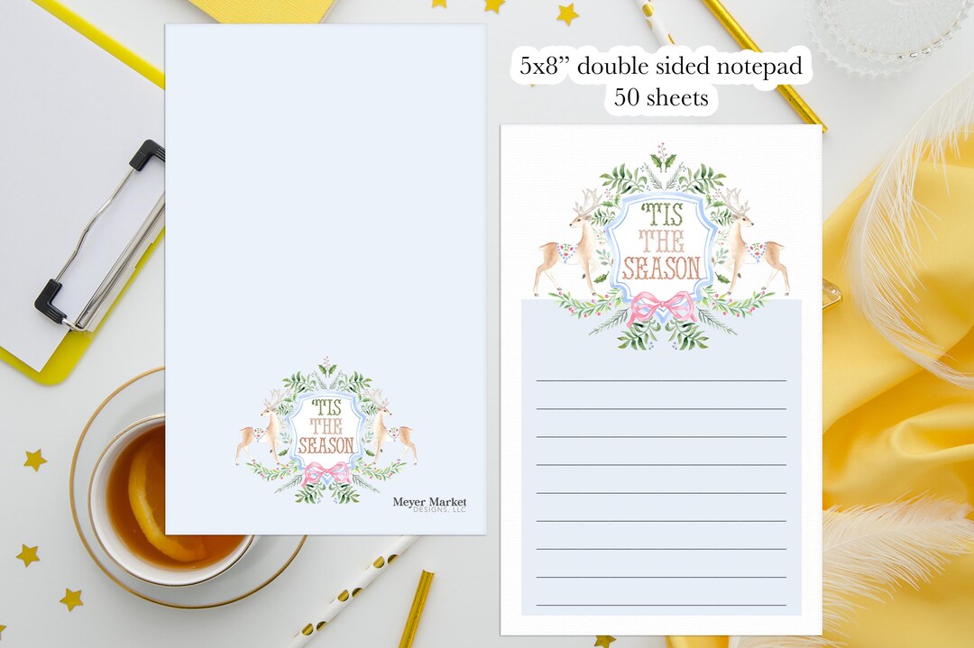 Tis the Season Notepad. Christmas Notepad. 'tis the Season Teacher Gift ...