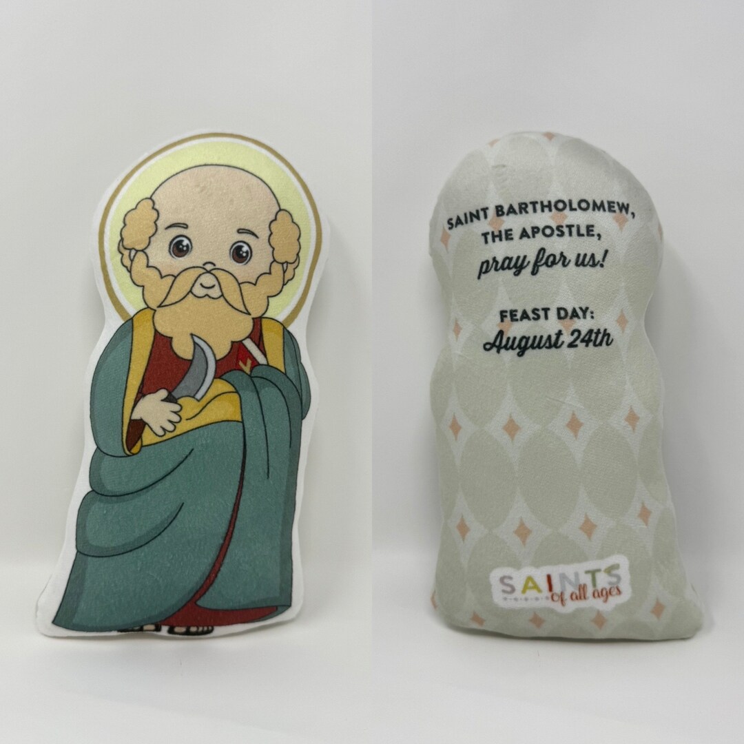 Saint Bartholomew Stuffed Doll. Saint Gift. Easter Gift. Baptism ...