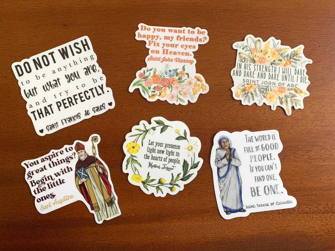 2.5" Vinyl Waterproof Saint Teresa of Calcutta Stickers. Mother Teresa ...