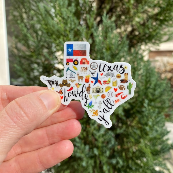 Texas Sticker - Etsy