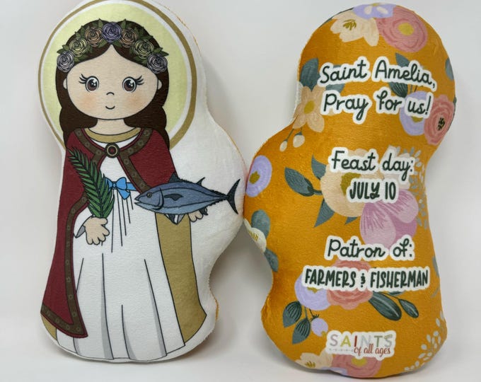 Icon St. Amelia Also Known as Saint Amalberga of Maubeuge, "mother of ...