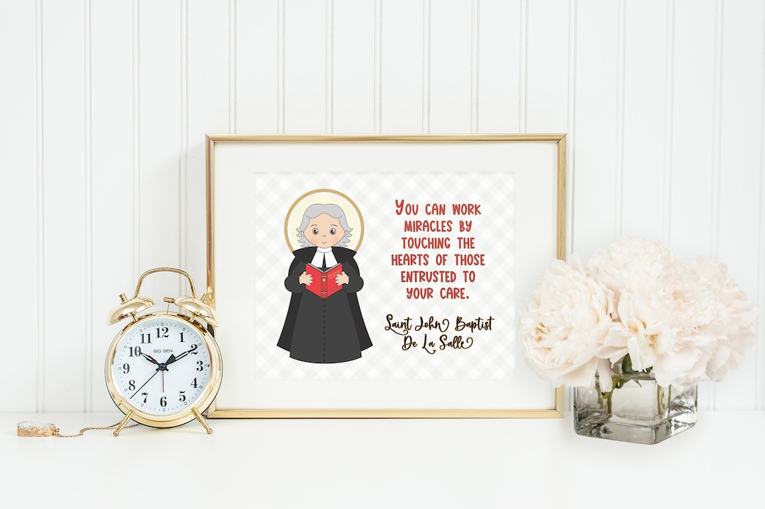 St. John Baptist De La Salle Poster Print. Saint John Baptist Wall Art ...