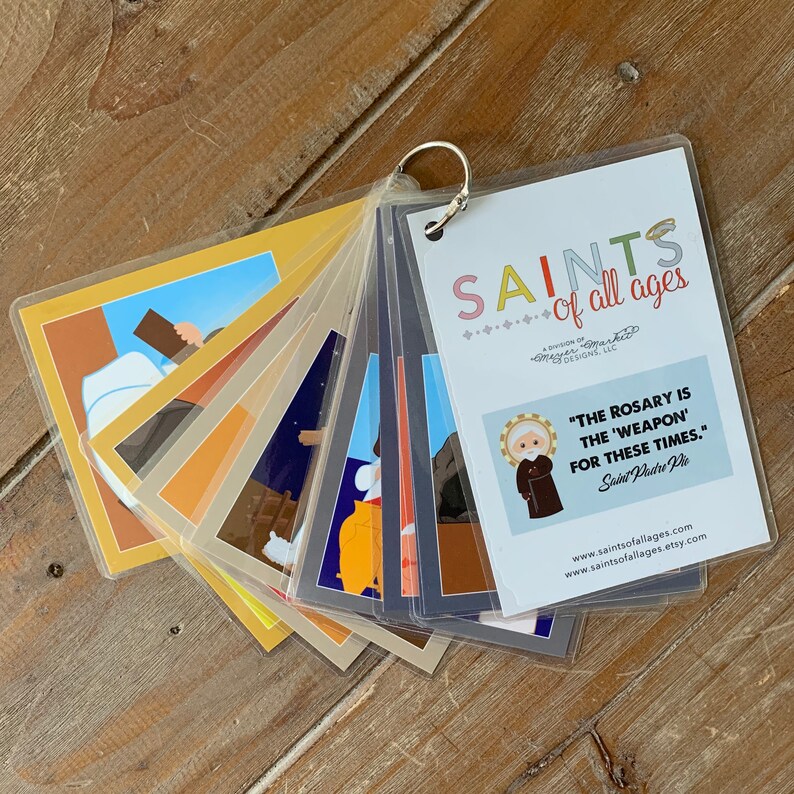 Mysteries of the Rosary Card or Laminated Key Ring Set. First | Etsy
