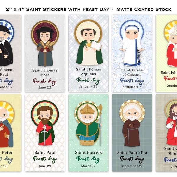 Catholic Feast Day Stickers - Etsy