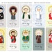 Set of 50 - 2x4" Saint Stickers With Feast Day. Kids Saint Stickers ...
