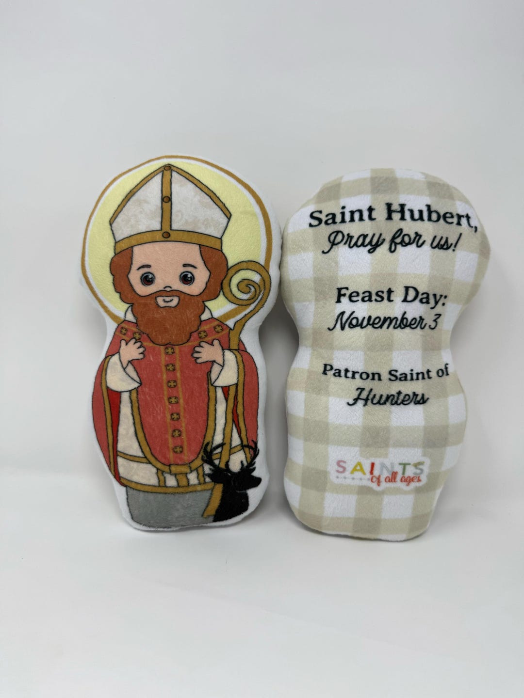 Saint Hubert Stuffed Doll. Saint Gift. Easter Gift. Baptism. Catholic ...
