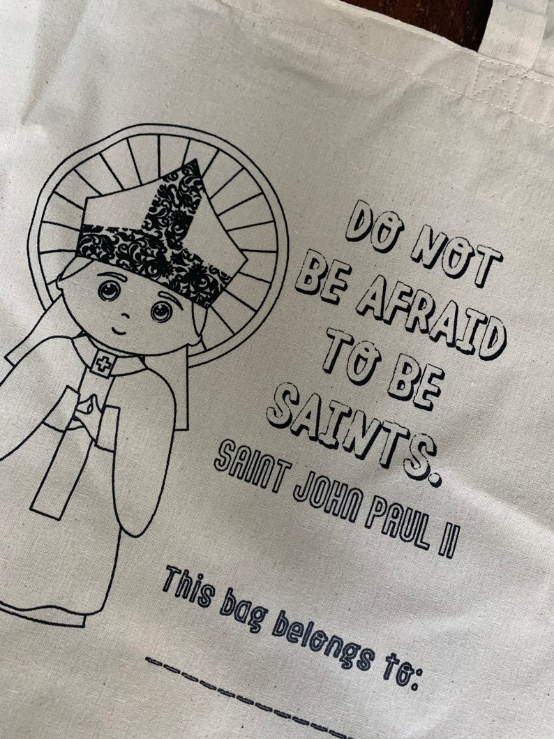 Mass Bag With Kids Coloring Tote Bag. Do Not Be Afraid to Be - Etsy