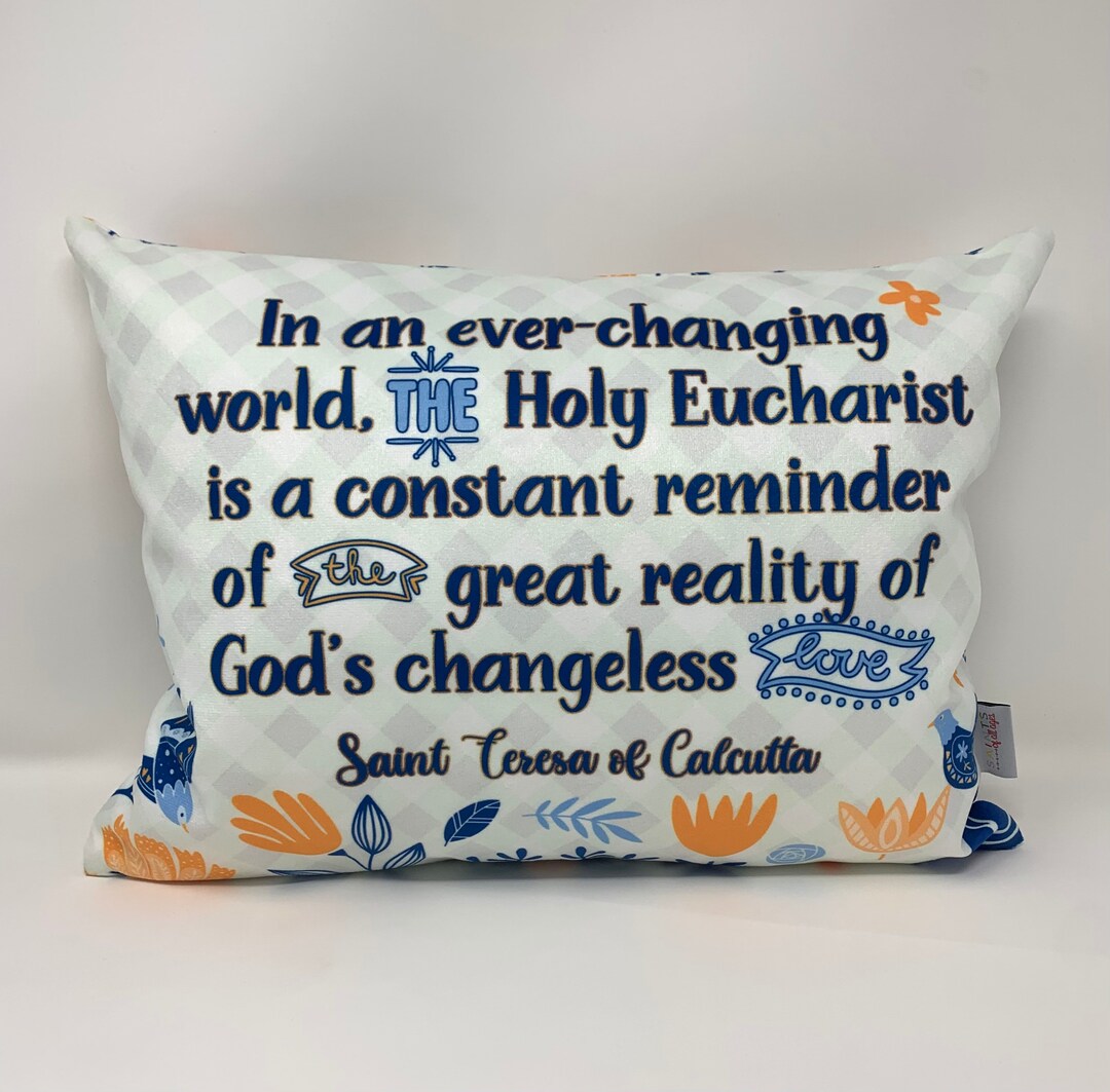 Mother Teresa Holy Eucharist Pillow. First Communion Pillow Gift ...