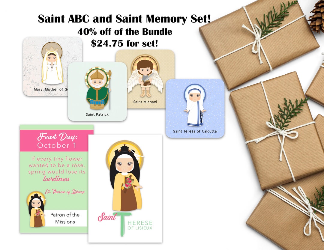 Cyber Week Deal #1 Saint Memory Game Card Set With Saint ABC Combo Set ...