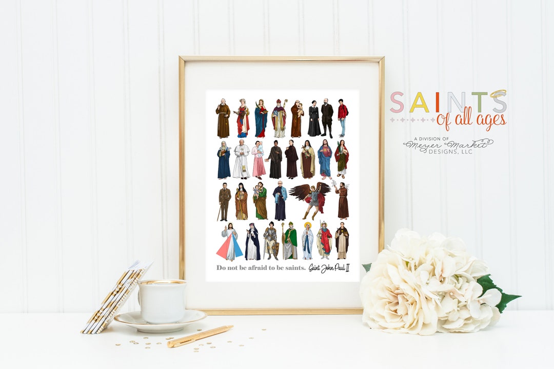 Do Not Be Afraid to Be Saints Poster Print. Saint Michael Wall Art ...
