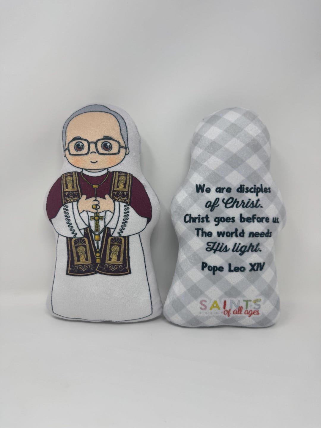 Pope Leo XIV Stuffed Doll. Leo Gift. Easter Gift. Baptism. Catholic ...