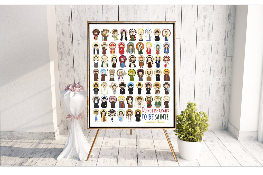 Do No Be Afraid to Be Saints Catholic Poster Print. Catholic Wall Art ...