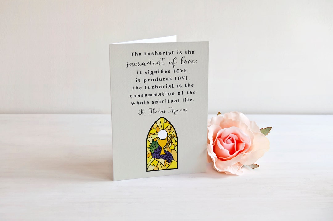 Set of 5 First Holy Communion Folded Greeting Cards. Catholic Gift ...