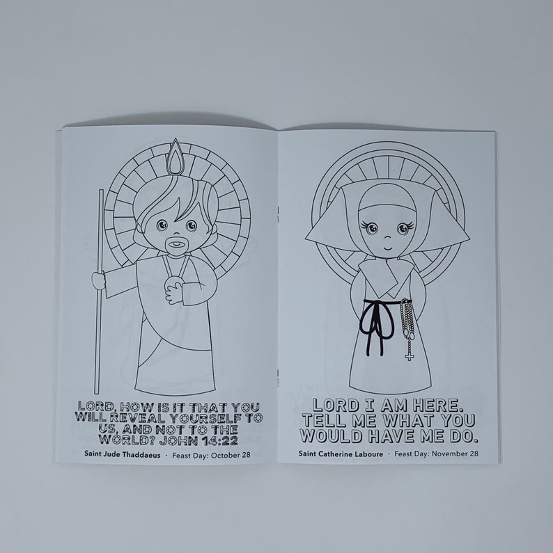 Catholic Saints Coloring Book Volume II. Catholic Coloring - Etsy