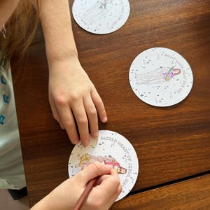 Set of 20 — 4” DIY Coloring Circle Ornaments — 40 Total Saints. Card ...