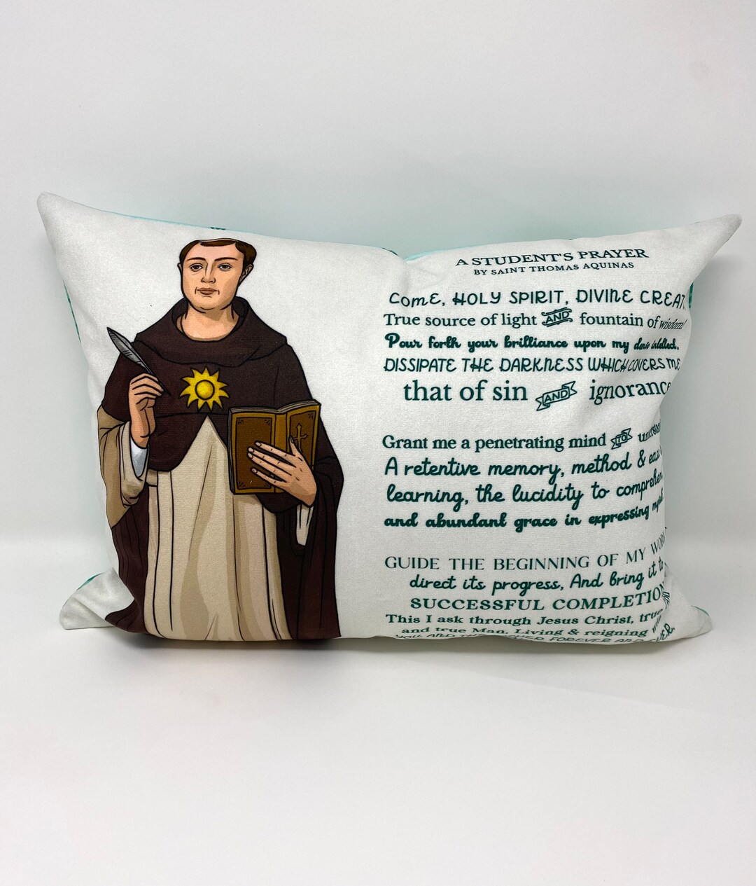 Saint Thomas Aquinas Pillow. A Student's Prayer by Saint Thomas Aquinas ...
