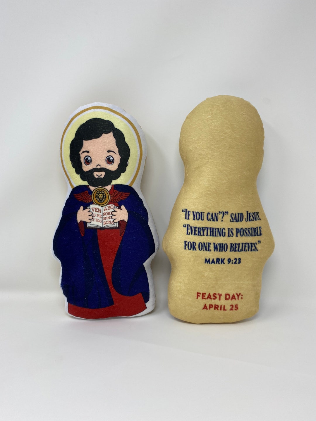 Saint Mark Stuffed Doll. Saint Gift. Easter Gift. Baptism. Catholic ...