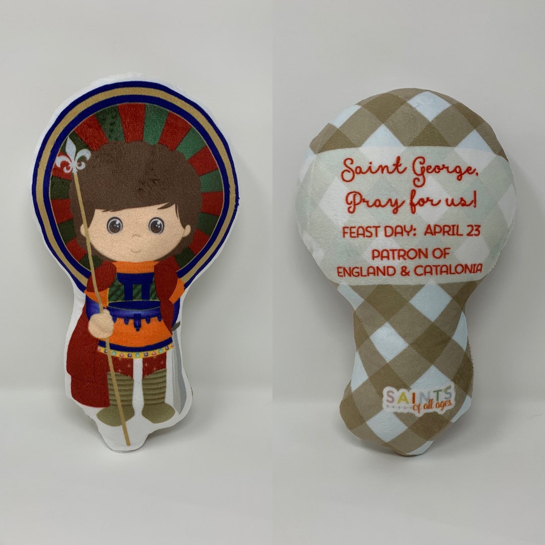 St. George Stuffed Saint Doll. Saint Gift. Easter Gift. Baptism ...
