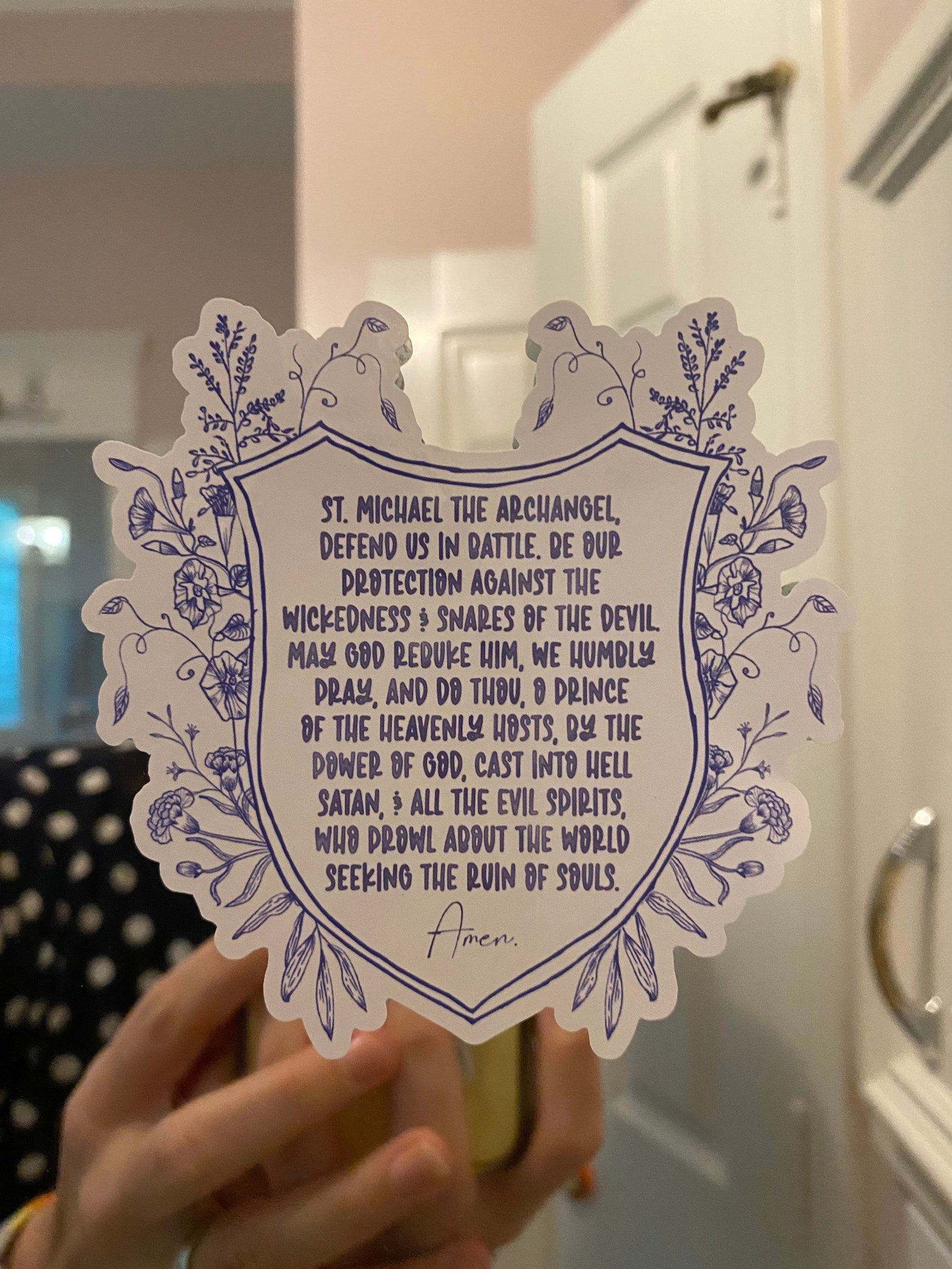 4 X 4 Static Cling Saint Michael Prayer Sticker. Saint - Etsy