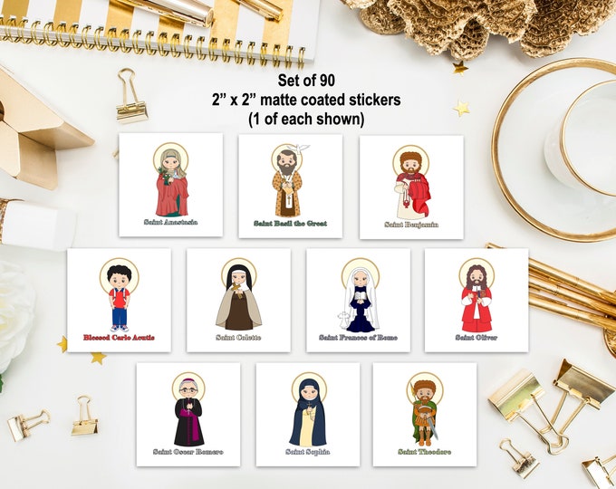 Lot of 12 Catholic Sticker Bundle Matte Vinyl Water Resistant ...