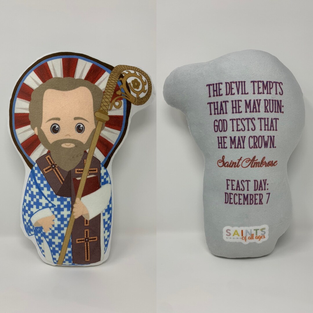 St. Ambrose Stuffed Saint Doll. Saint Gift. Easter Gift. Baptism ...