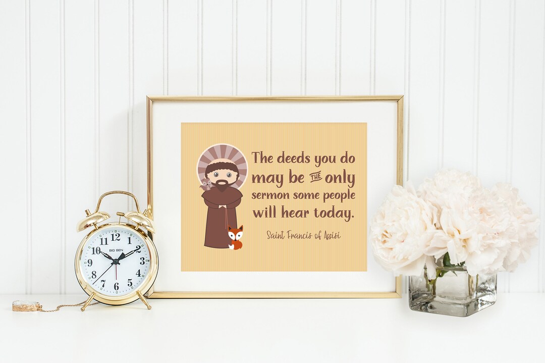 Saint Francis of Assisi Poster Print. St. Francis Wall Art Poster ...