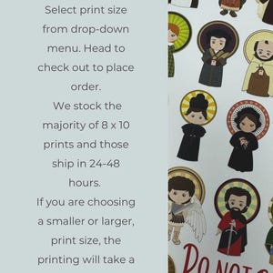 Catholic Saints With Quotes Poster Print. Saint Pattern Wall Art. First ...