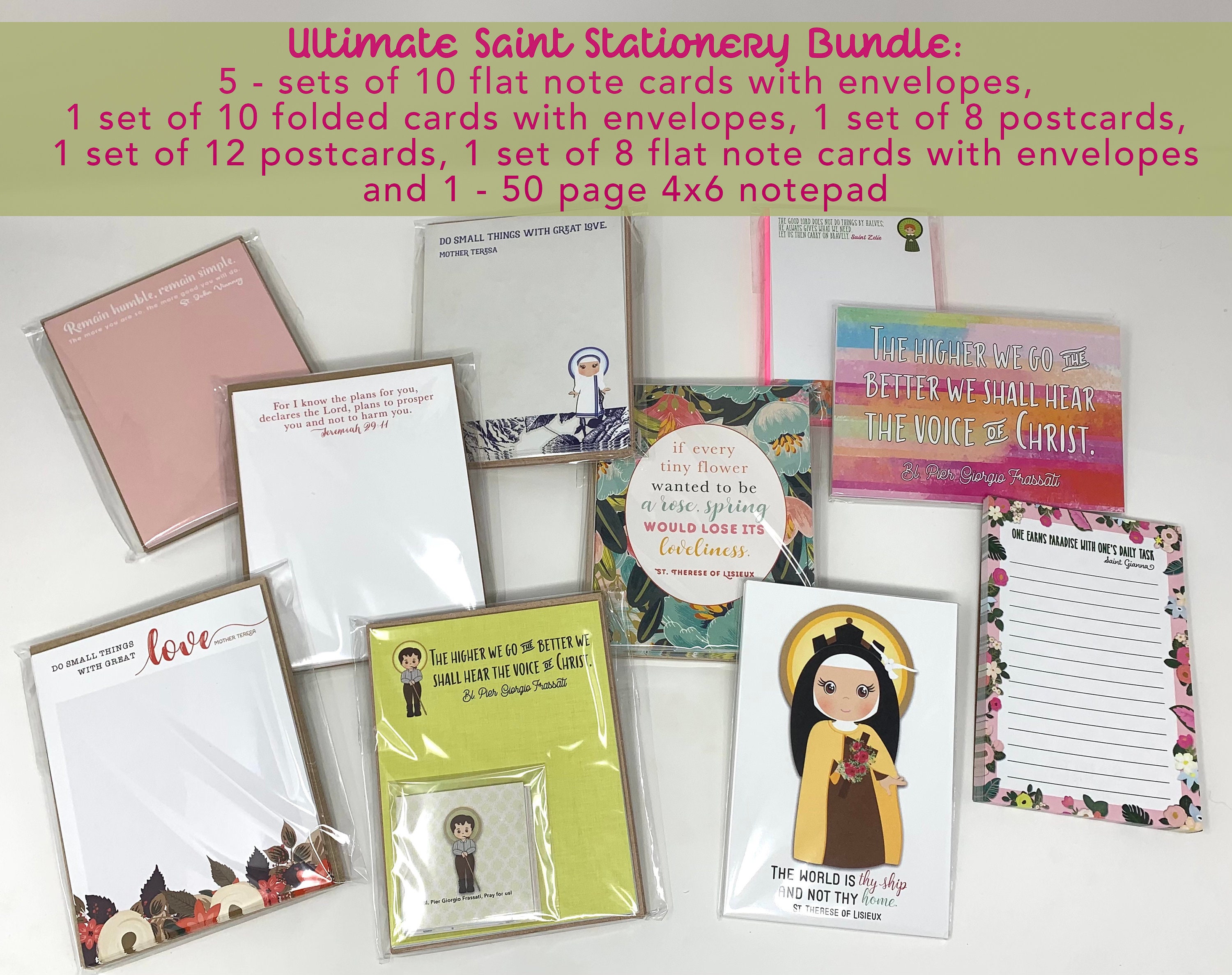 The Ultimate Catholic Saint Stationery Bundle. Catholic | Etsy