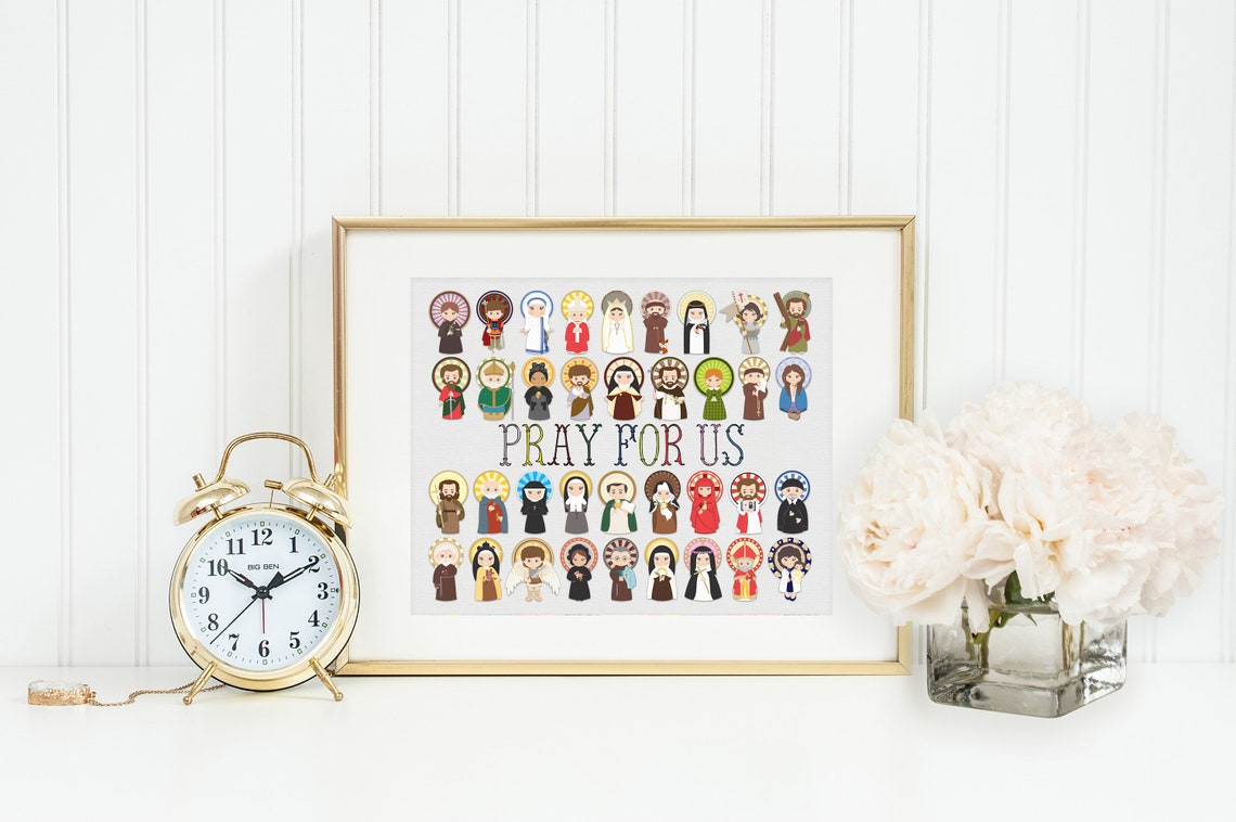 All You Holy Men and Women Pray for Us Poster Print. Catholic | Etsy