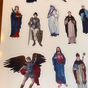 Set of 26 - 2" Vinyl Waterproof Saint Stickers. 8.5" X 10.5" Saint ...