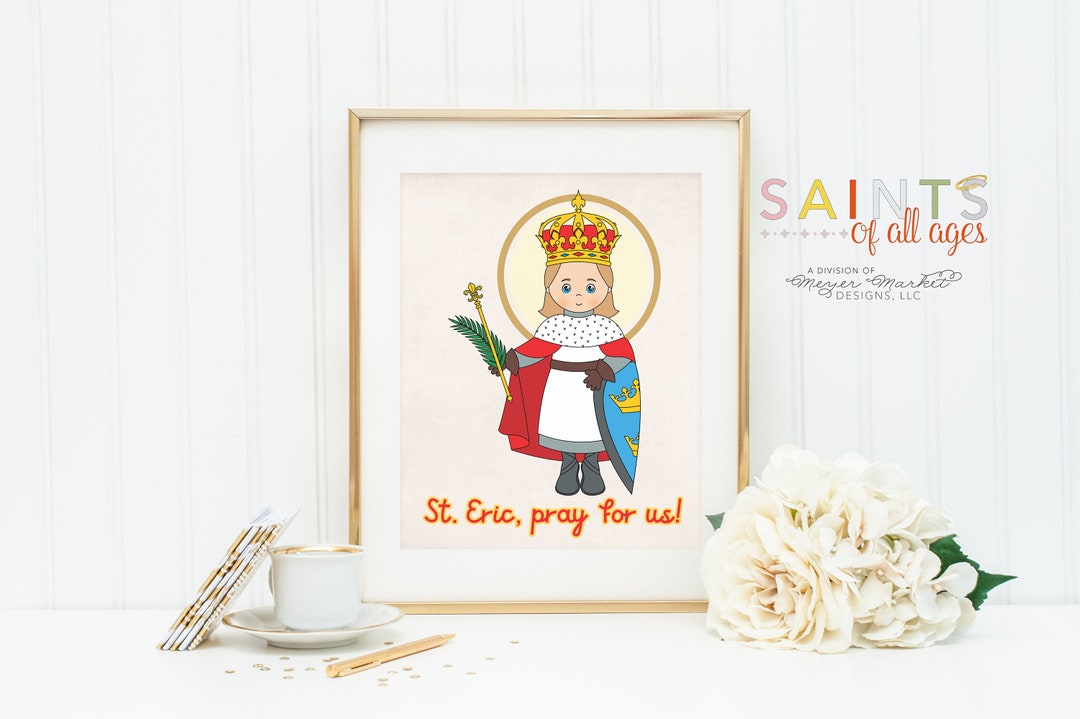 Saint Eric Prayer Print. Saint Eric Wall Art Poster. Nursery Prayer ...