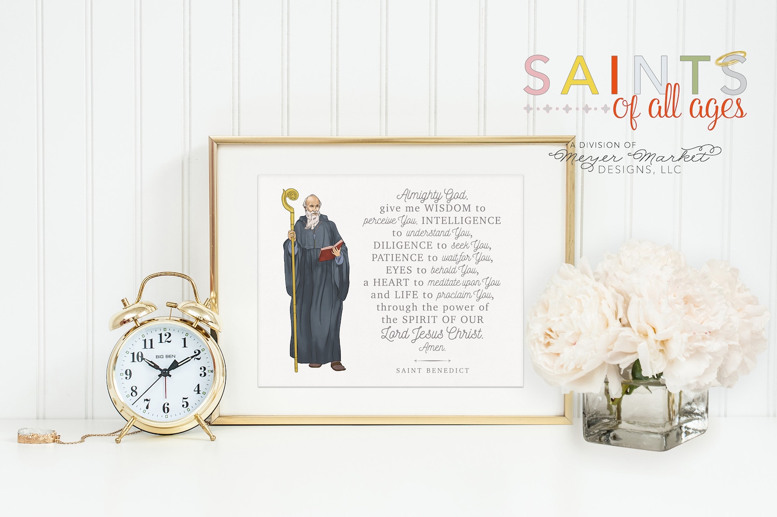 Saint Benedict Prayer Print. Saint Benedict Wall Art Poster. - Etsy