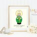 Catholic Saints With Quotes Poster Print. Saint Pattern Wall Art. First ...