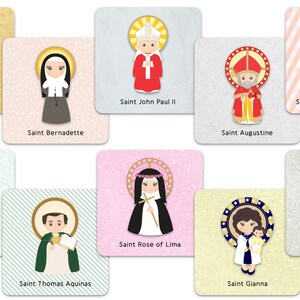 Saint Memory Game Card Set. Set of 20 Saint Memory Cards. First ...