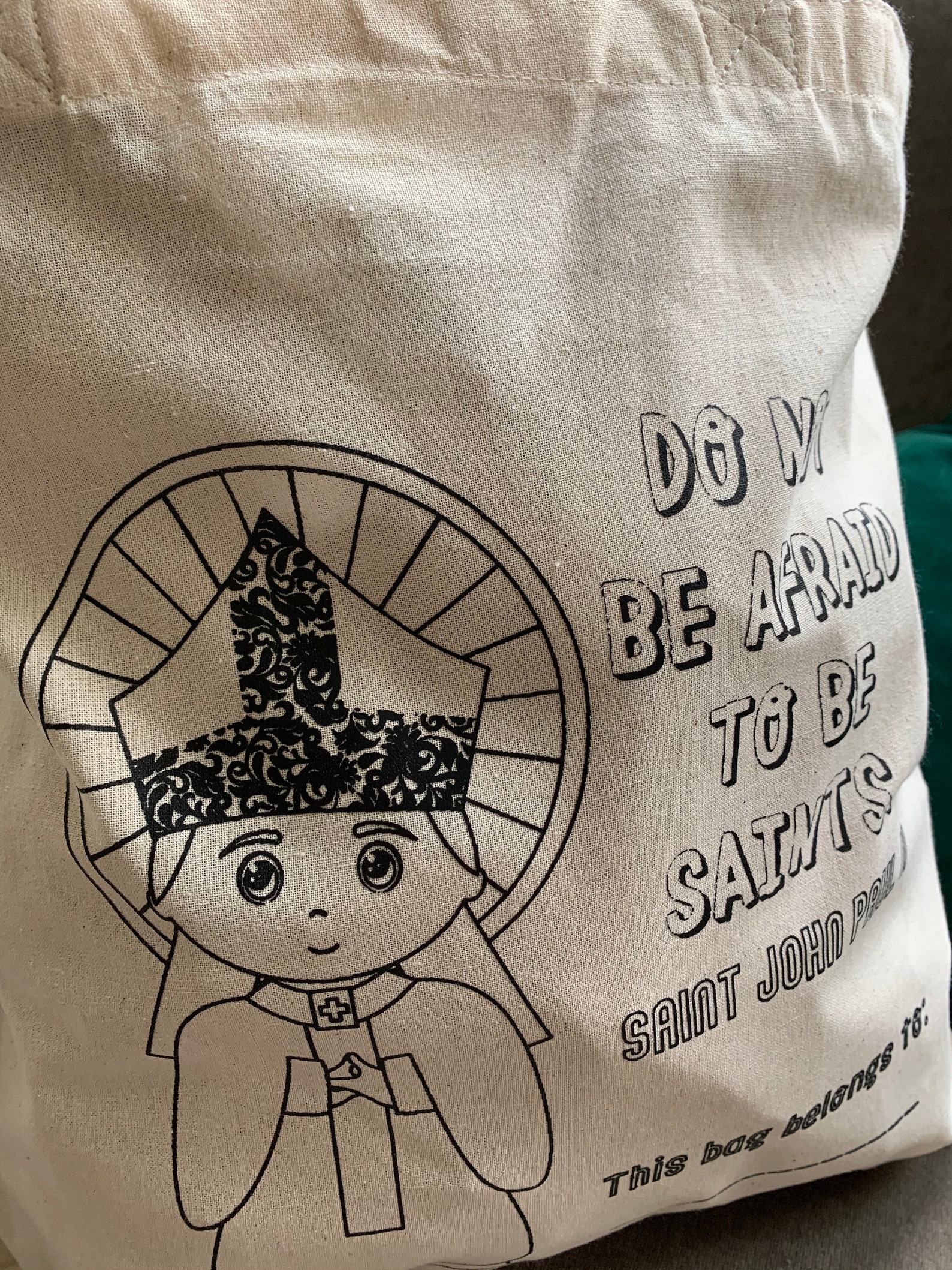 Mass Bag With Kids Coloring Tote Bag. Do Not Be Afraid to Be - Etsy