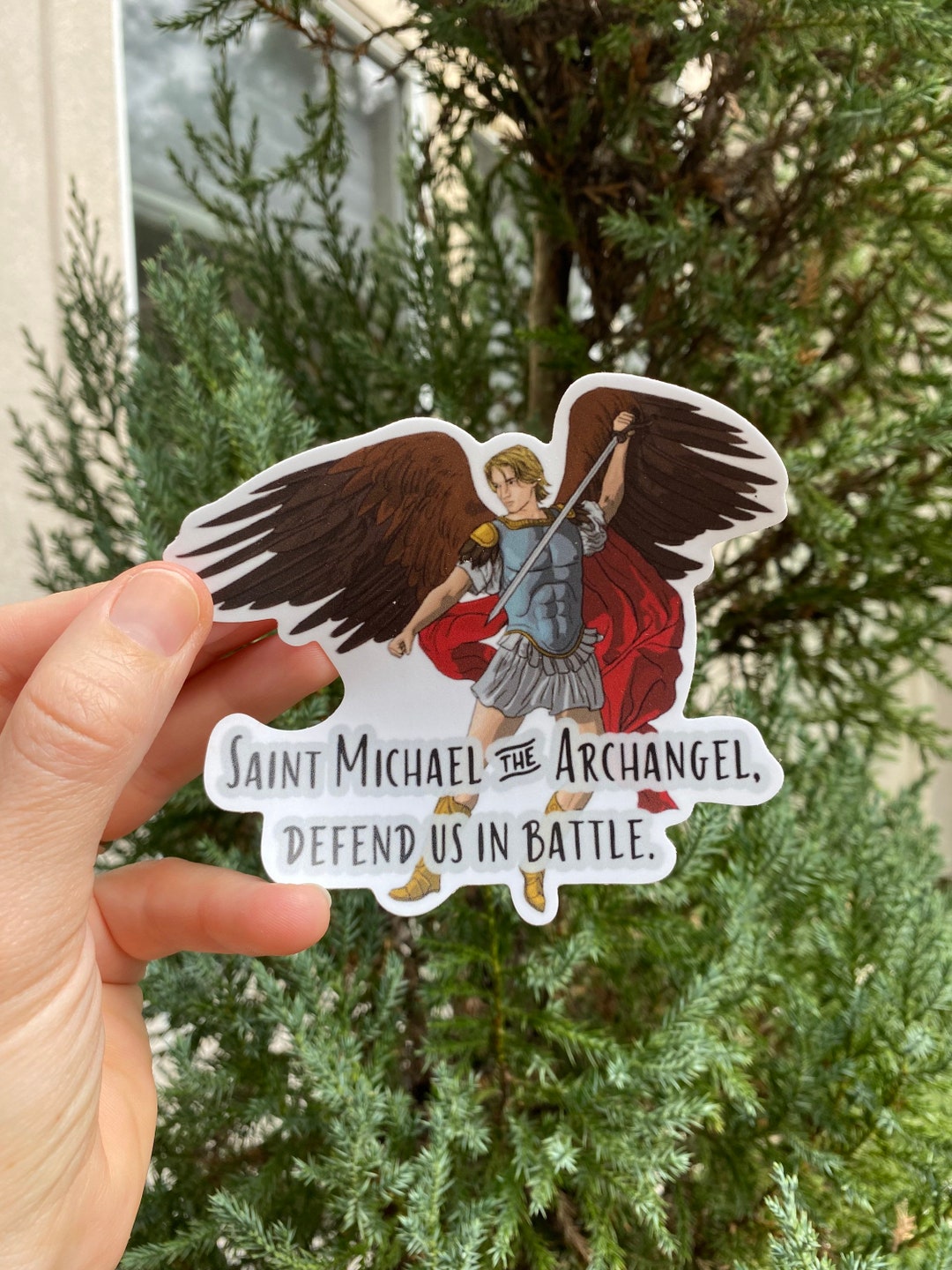 4” Vinyl Waterproof Saint Michael Prayer Sticker. Saint Michael Defend ...
