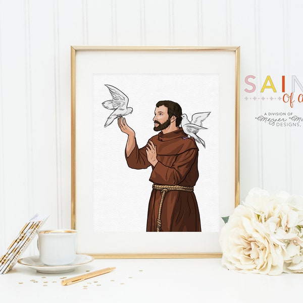 St Francis of Assisi Poster - Etsy