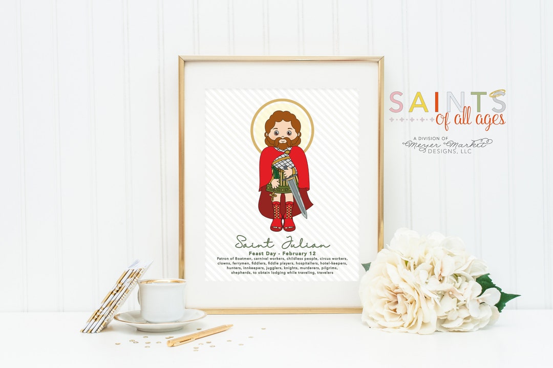 Saint Julian Poster Print. Saint Julian the Hospitaller Wall Art Poster ...