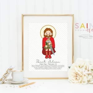 Saint Julian Poster Print. Saint Julian the Hospitaller Wall Art Poster ...