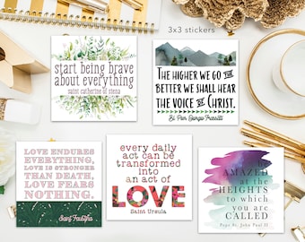 Set of 9 3 Saint Stickers. Inspirational Saint | Etsy