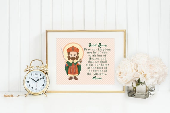 Saint Henry Poster Print. St Henry Wall Art Poster. Nursery | Etsy