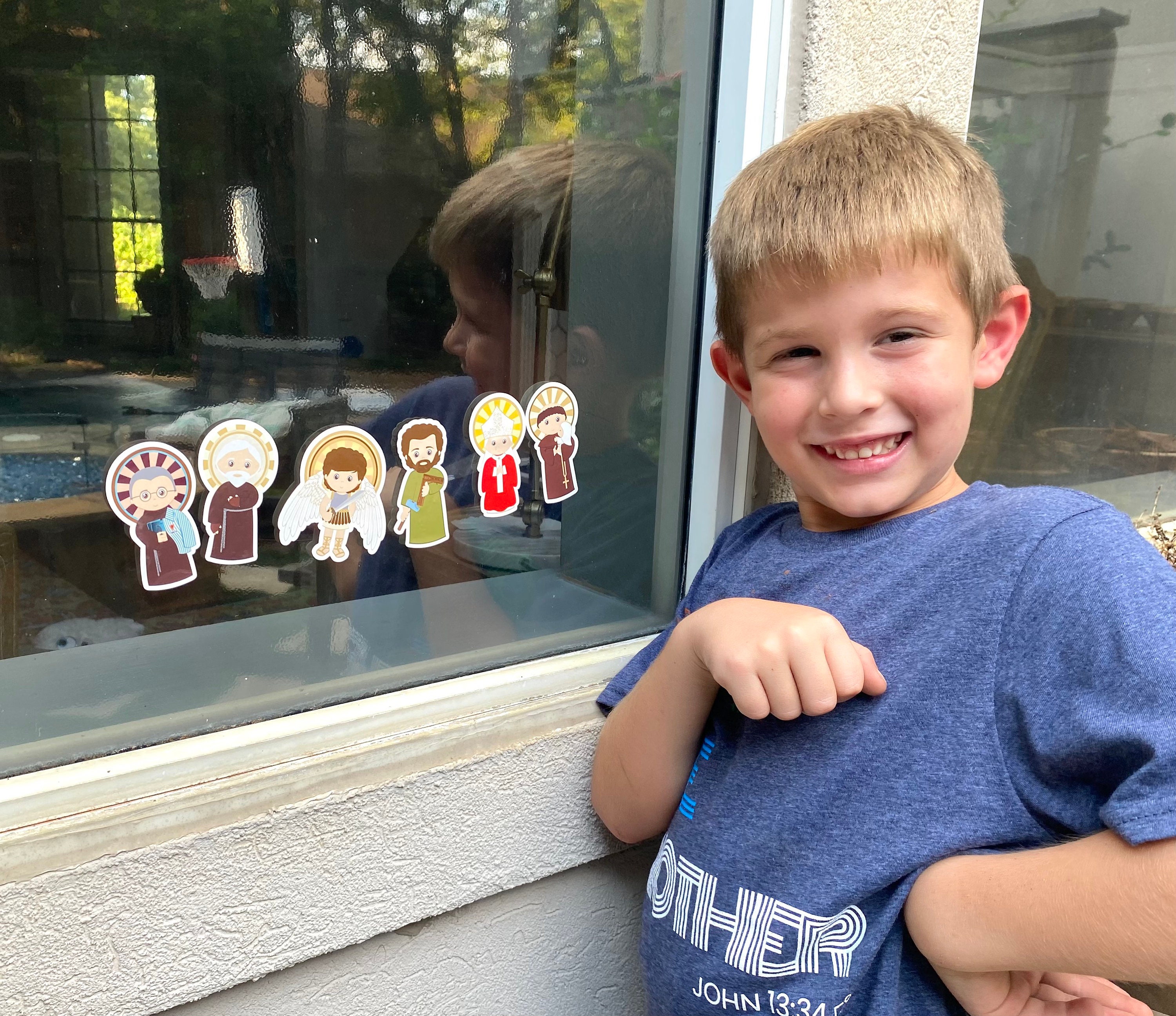 My Saints Static Cling Play Set. Set of 12, 3" Static Cling Saints With ...