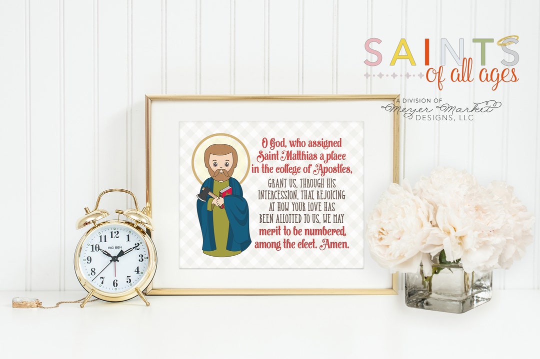 Saint Matthias the Apostle Poster Print. Saint Matthias Wall Art. First ...